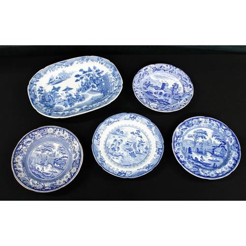 Early 19th century Minton 'Queen of Sheba' pattern blue and white ...