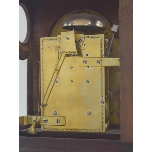 Good English mahogany double fusee verge bracket clock, the 7" later ...