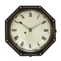 Good rosewood single fusee 8" convex dial wall clock, within an ...