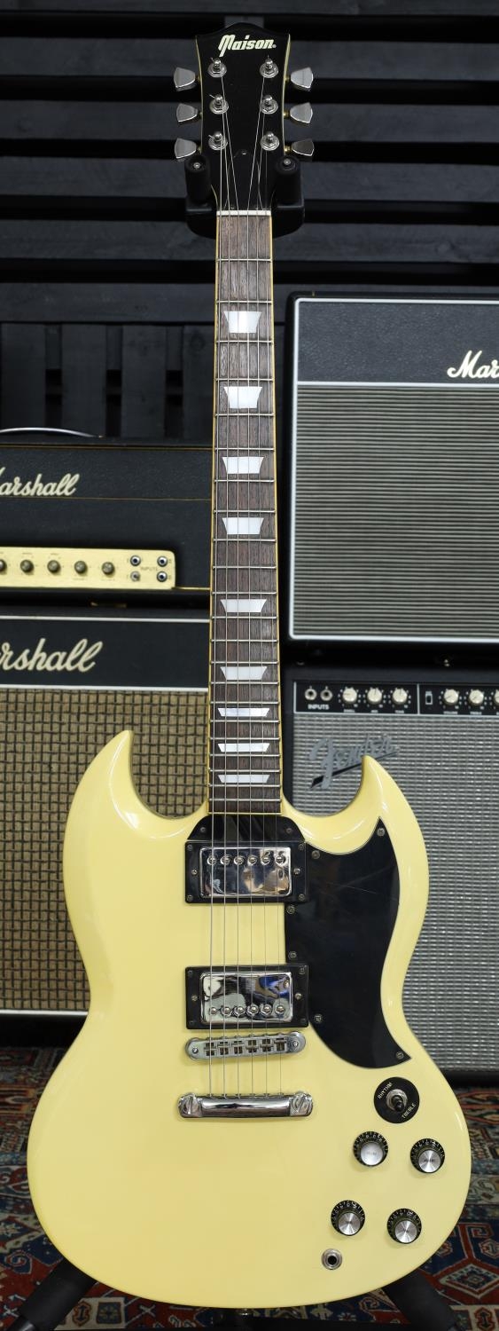 Maison SG500 electric guitar, made in Korea; Body: blonde finish, a few ...