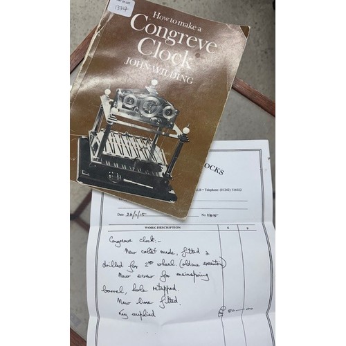 John Wilding Congreve rolling ball single fusee brass clock, the ...