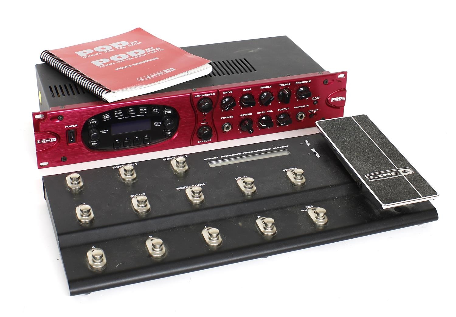 Line 6 POD XT Pro guitar effects rack unit, with manual and FBV ...
