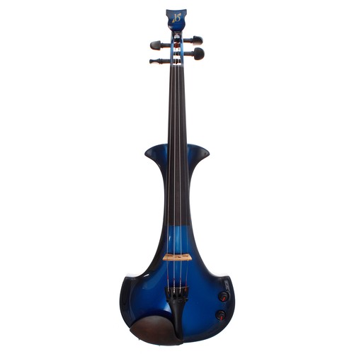 Bridge electric violin with dark blue aventurine coloured body, within ...