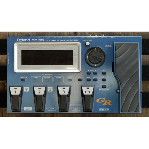 Roland GR-55 guitar synthesizer pedal unit, with PSU and manual*Please ...