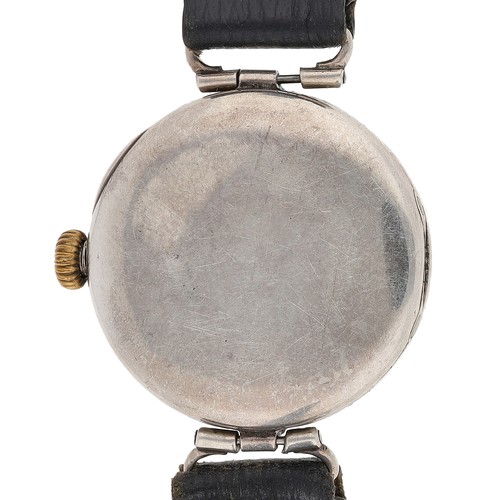 Rolex WWI period officer's silver swing-lug wristwatch, import ...