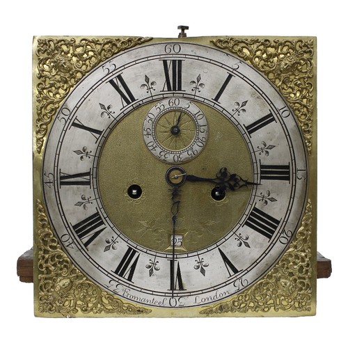 Walnut eight day longcase clock, the 10.75" square brass dial signed ...