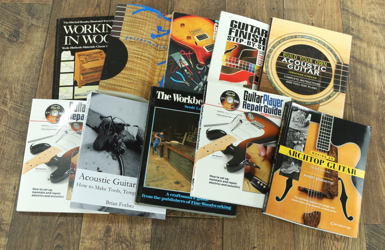 Selection of good luthier guitar books to include two copies of Dan ...