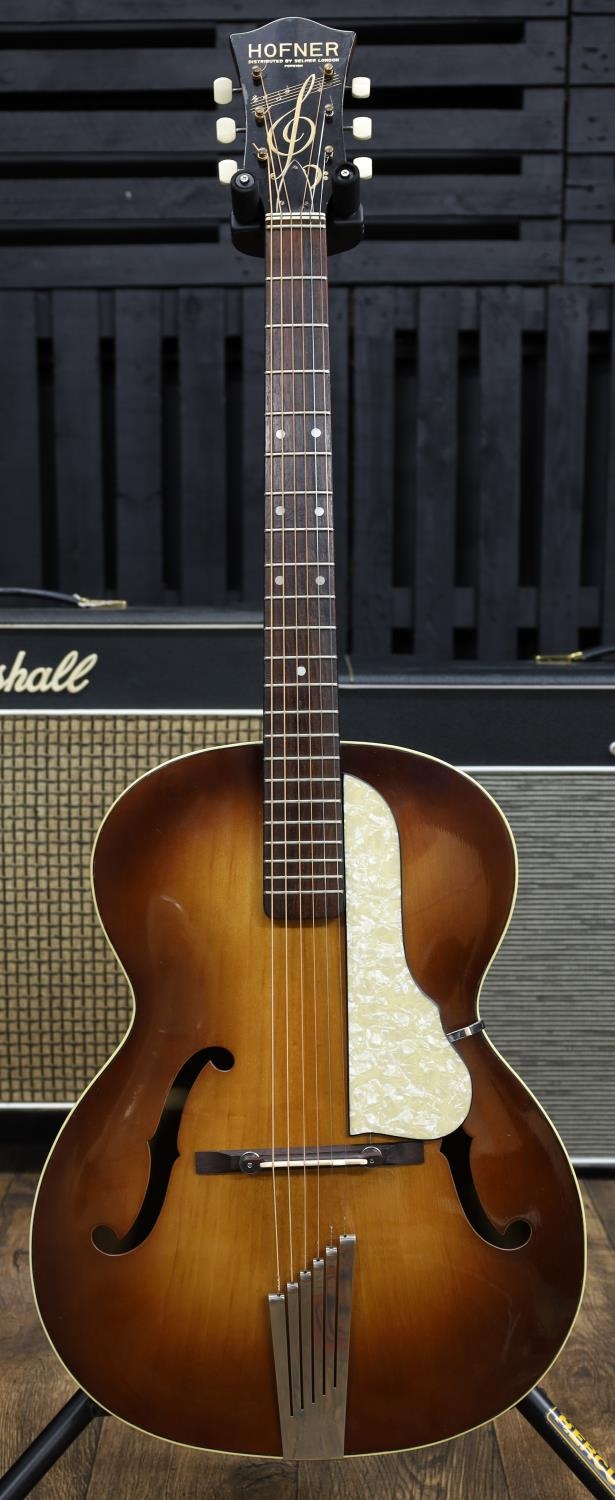 Hofner Congress archtop guitar, made in Germany; Body: brunette finish ...