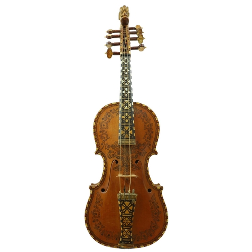 Good original Norwegian Hardanger fiddle by and labelled O. Losteh ...