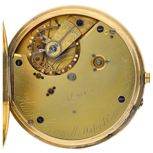 Hugh Connell, Glasgow - Victorian 18ct fusee lever pocket watch, London ...