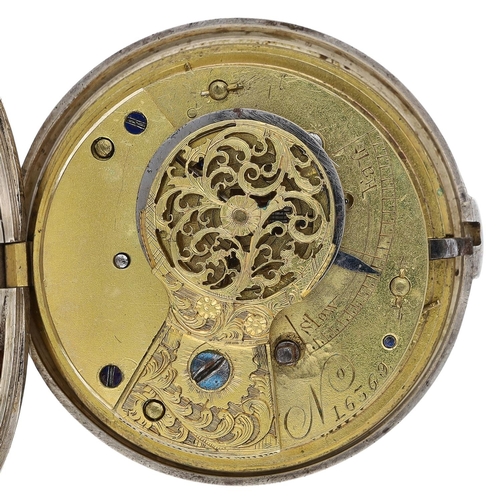 Victorian silver verge pair cased pocket watch, London 1839, unsigned ...