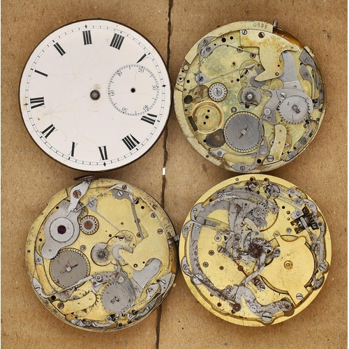 Four lever repeater pocket watch movements for repair (4)