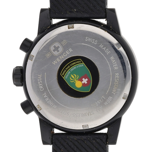 Wenger Swiss Raid Commando Chronograph black PVD gentleman's wristwatch ...