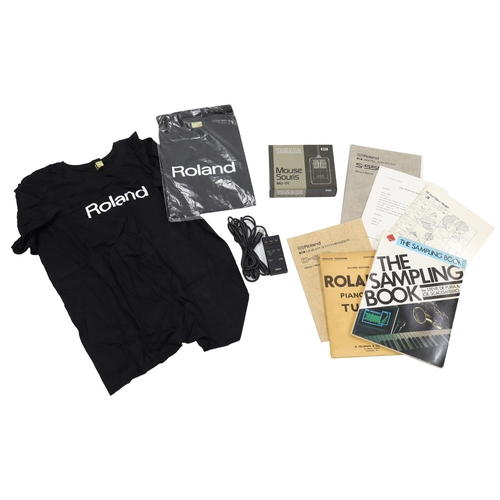 Mixed selection of items to include a Roland D-50 T-shirt, two further ...