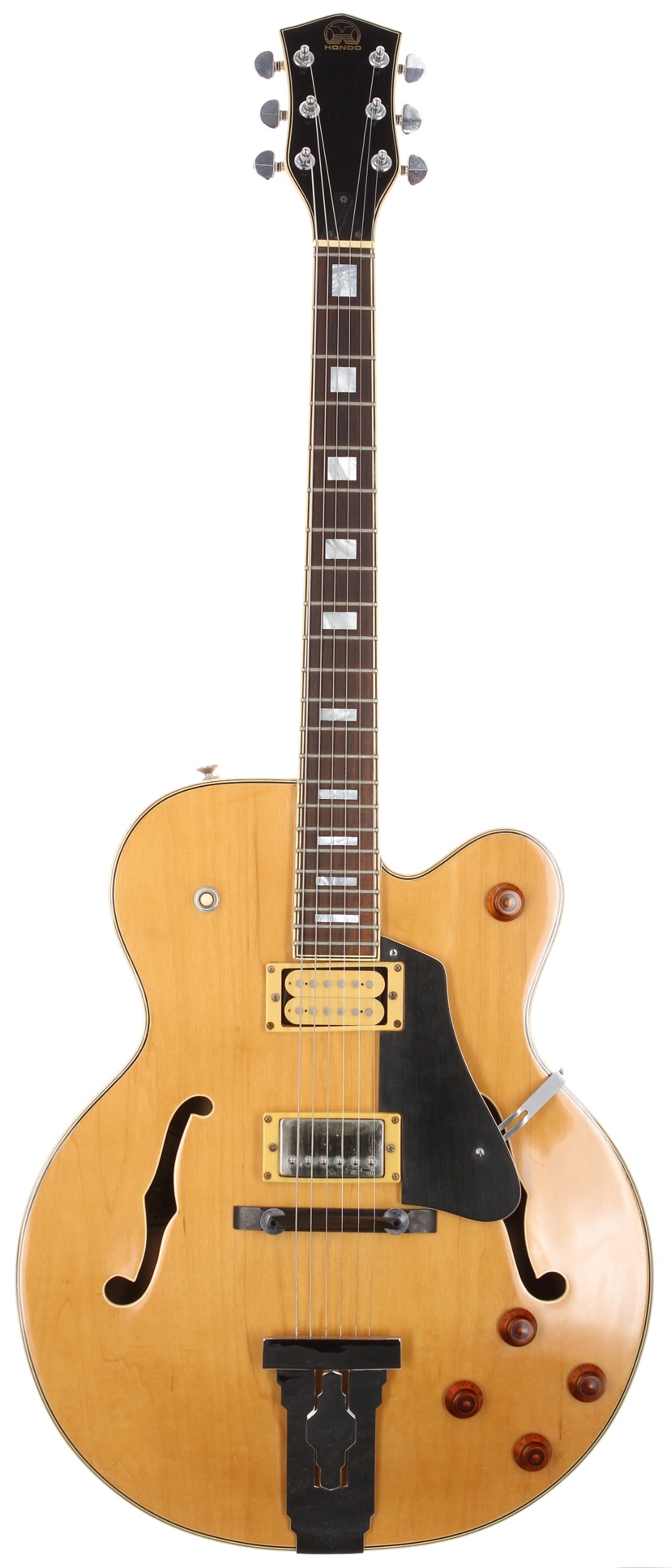 1988 Hondo Fat Boy HL5FBB hollow body electric guitar, made in Korea ...