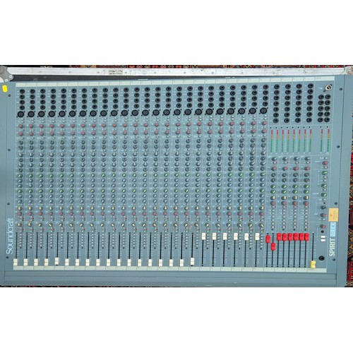 Soundcraft Spirit Studio 24 twenty-four track mixing desk, within a ...