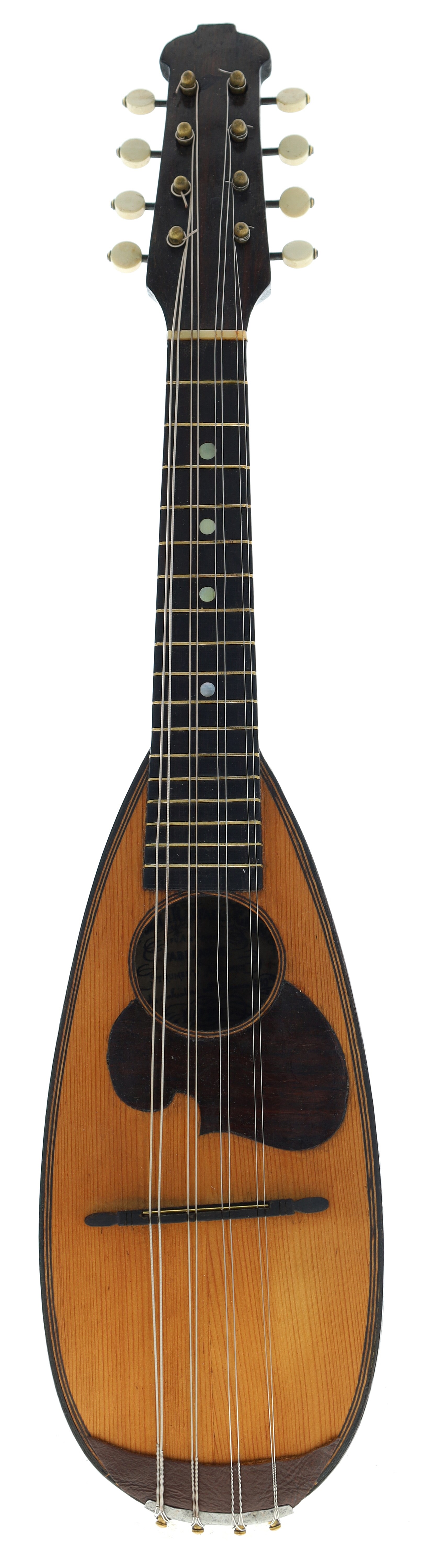 Rare Neapolitan pocket mandolin labelled Nicola & Raffaele Calace ...
