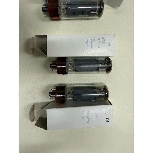 Selection of guitar amplifier valves to include three Mullard ECC83 ...