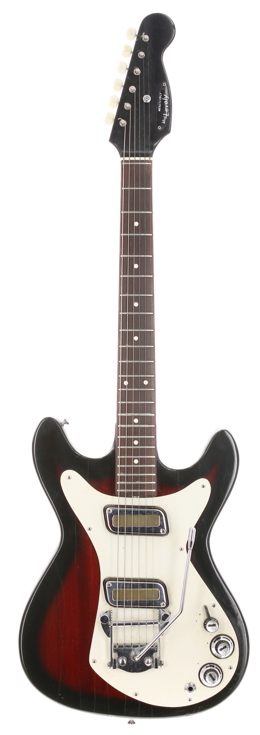 1960s Meazzi-Italy Lovely electric guitar, made in Italy; Body: red ...