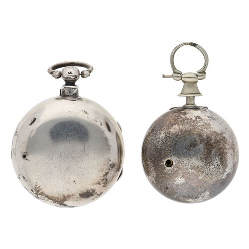 Silver pair cased pocket watch cases, London 1858, with movement for ...