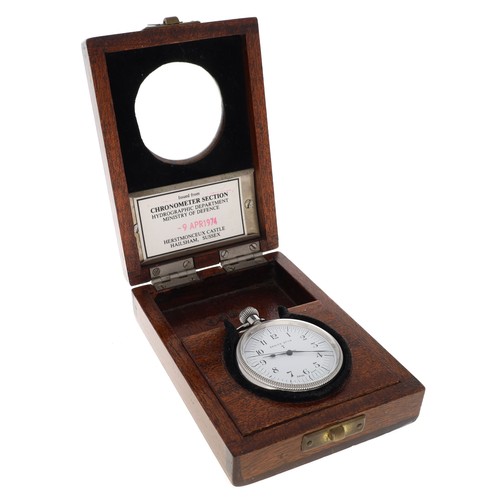 Zenith Royal Navy Hydrographic Service issue nickel cased centre ...