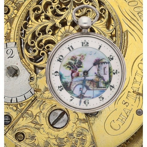 Chas Taylor, Liverpool - George IV silver verge pocket watch with ...