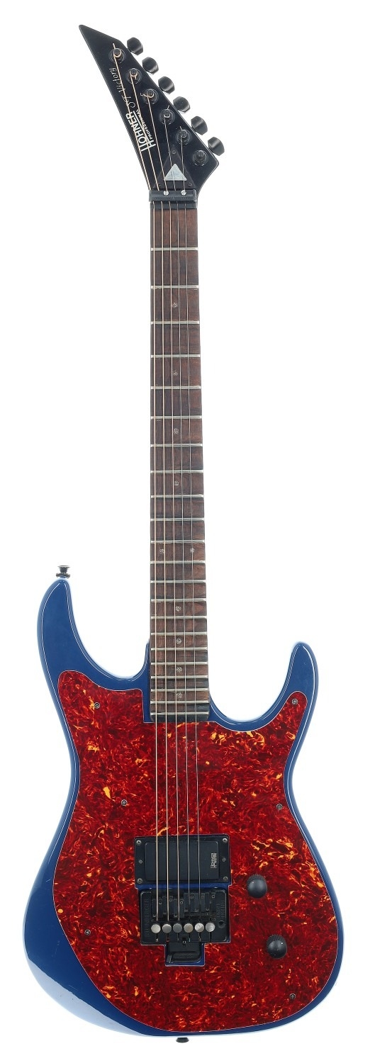 Modified 1980s Hohner Professional ST Victory electric guitar, blue ...