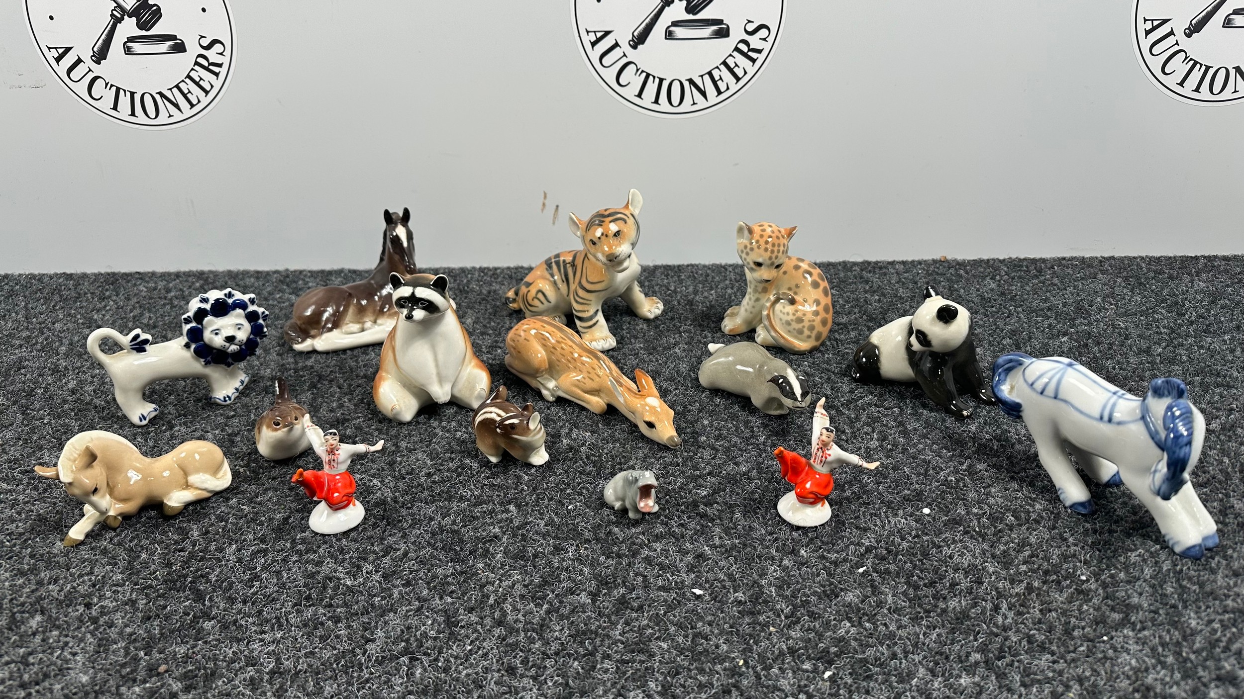 15 Vintage Lomonosov USSR Porcelain Animals - No Original Packaging