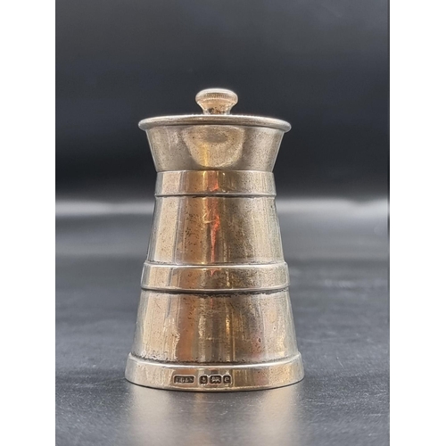 An Edwardian silver Peugeot Freres pepper mill, by John Goffe & Son ...