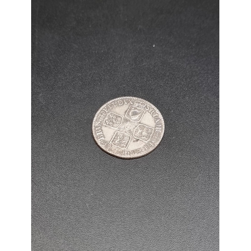 Coins: a George I 1720 silver shilling, angles plain.
