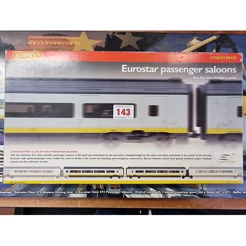 143 - Hornby: a boxed Eurostar electric train set (no track or ...