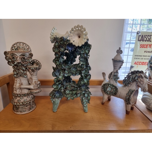 Studio Pottery: a raku sculpture of three horse heads, by Keza Rudge ...