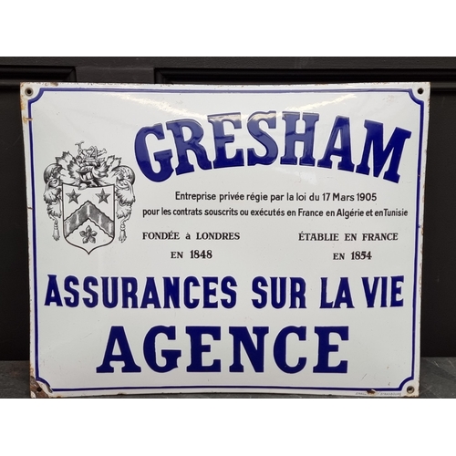 Advertising: two vintage French enamel 'Insurance' signs, 39 x 49cm and ...