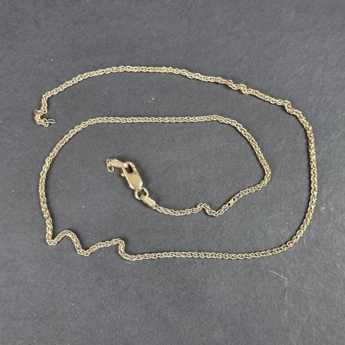 A 9ct gold chain, 40cm, 3.8g, (a.f.).