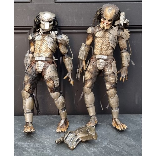 Predator: two large figures by 'Neca', one with stand.