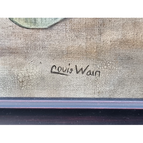 Louis Wain, 'Old Tom', signed, oil on canvas, 32 x 22cm.