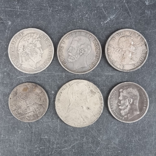 Coins: World, a group of silver coins, to include a Russian Empire ...