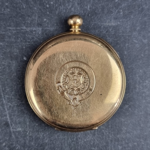 A Victorian 18ct gold open faced watch case, 52mm, to fit a movement ...
