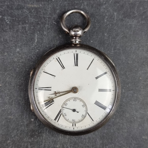 A Victorian silver open faced key wind pocket watch, 52mm by Henry ...