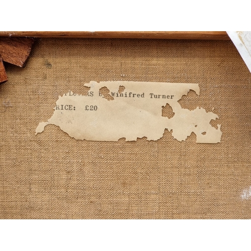 Winifred Turner, still life of sunflowers, signed, oil on canvas, 60 x ...