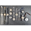 A group of vintage watches; to include: a Longines 'Flagship ...
