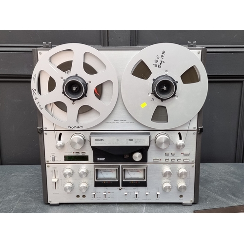 Hi-Fi: a Phillips ‘N4522’ reel to reel tape recorder, 55.5cm high x 55 ...