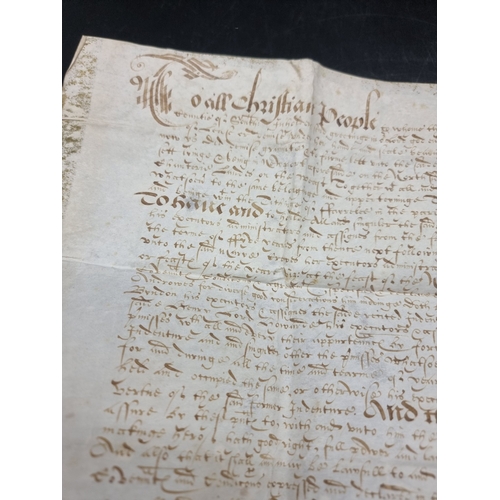 ISLE OF WIGHT: VELLUM DOCUMENT: Elizabethan lease for a copyhold farm ...