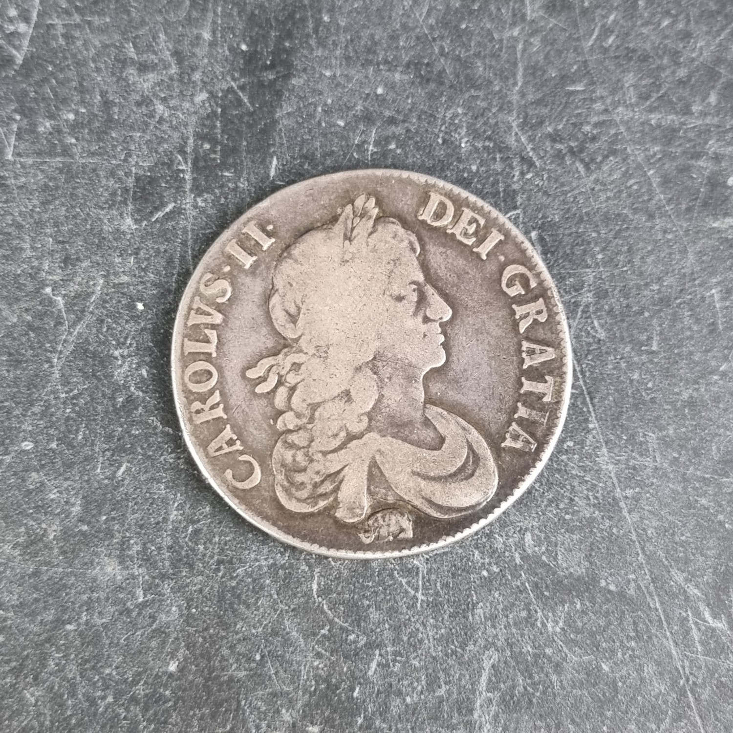 Coins: UK, a Charles II 1666 silver 'Elephant' crown, second bust ...