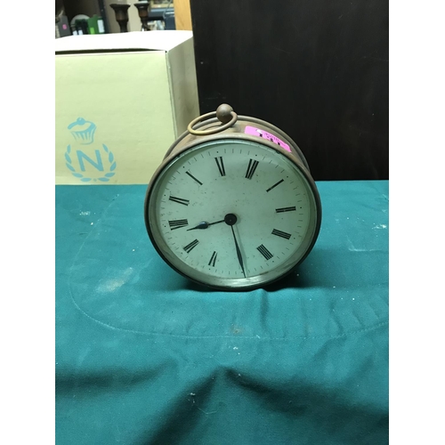 UNUSUAL EARLY CLOCK WITH NICE CERAMIC FACE - 14CMS D - CLOCKS AND ...