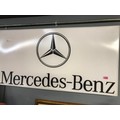 LARGE ILLUMINATED METAL & PERSPEX MERCEDES BENZ SIGN - 120CMS X 60CMS ...