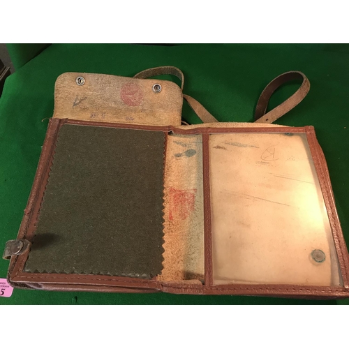 WW11 NAZI MILITARY MAP CASE WITH MARKINGS