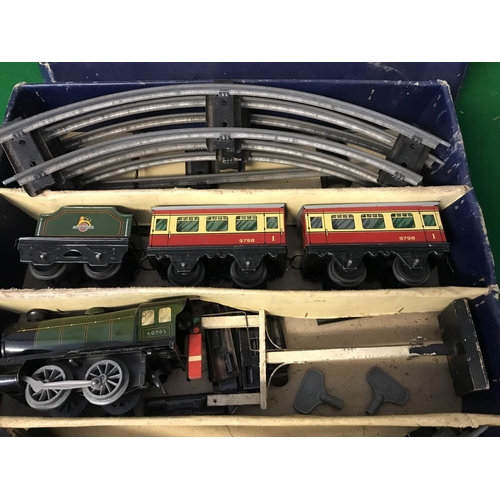 BOXED HORNBY TIN TRAIN SET - NUMBER 21