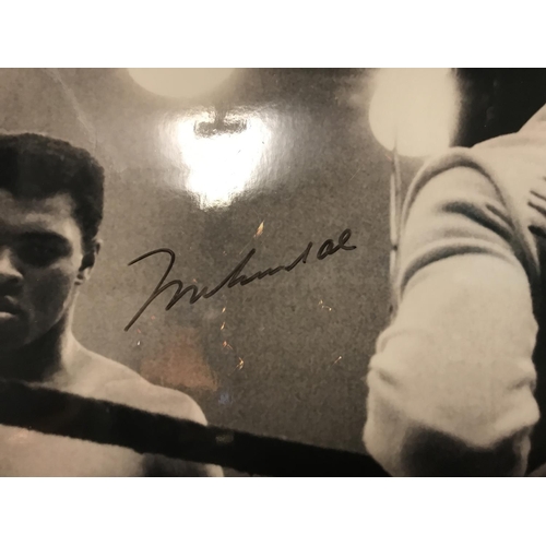 FRAMED & SIGNED MUHAMMAD ALI PICTURE - WITH CERTIFICATE ON BACK - 80CMS ...