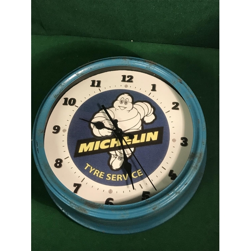 MICHELIN MAN TYRE QUARTZ CLOCK - 28CMS DIAM - CLOCKS AND WATCHES ARE ...